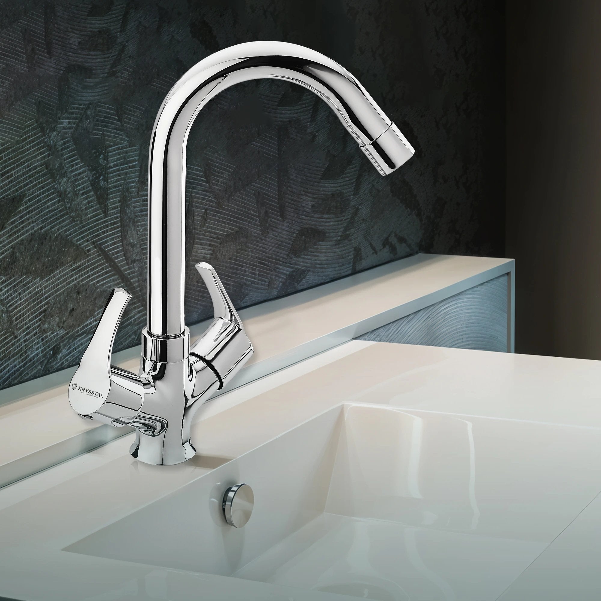 Table Mount Wash Basin Mixer Taps – Modern Faucets by Krysstal