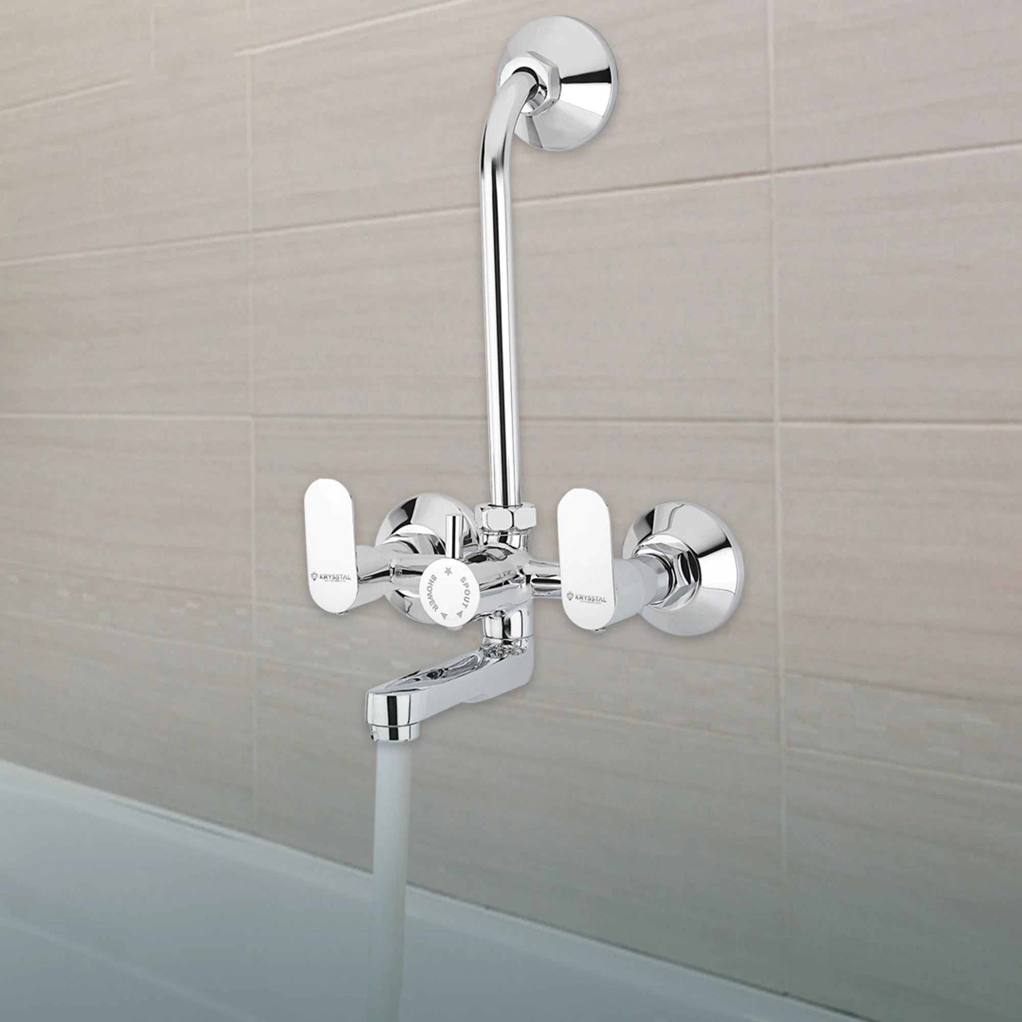 Wall Mixer Taps with L-Bend for Shower Areas – Krysstal India | Krysstal