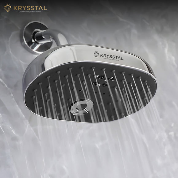 Trinity Triple Flow Overhead Rain Shower with Shower Arm (6") & Flange ...